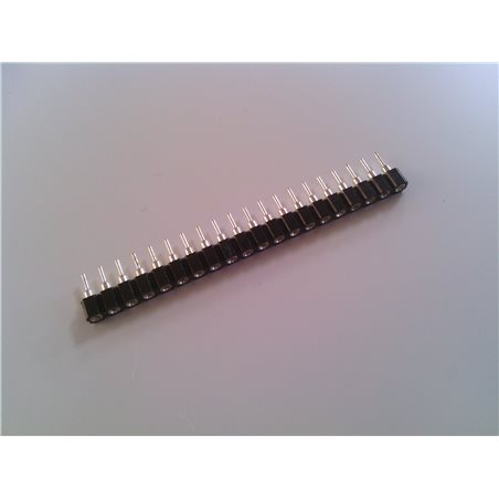Pinheader FEMALE 20pin 1x20 2.54mm